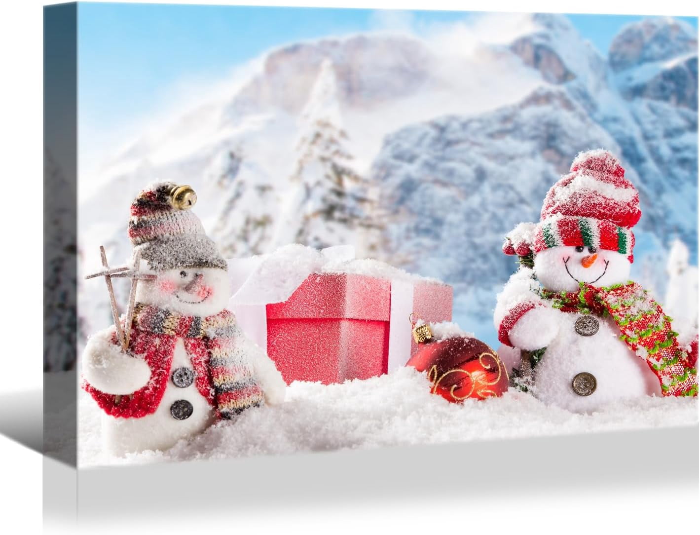 Christmas Winter Wall Art Snowman Paintings Decorations Landscapes ...