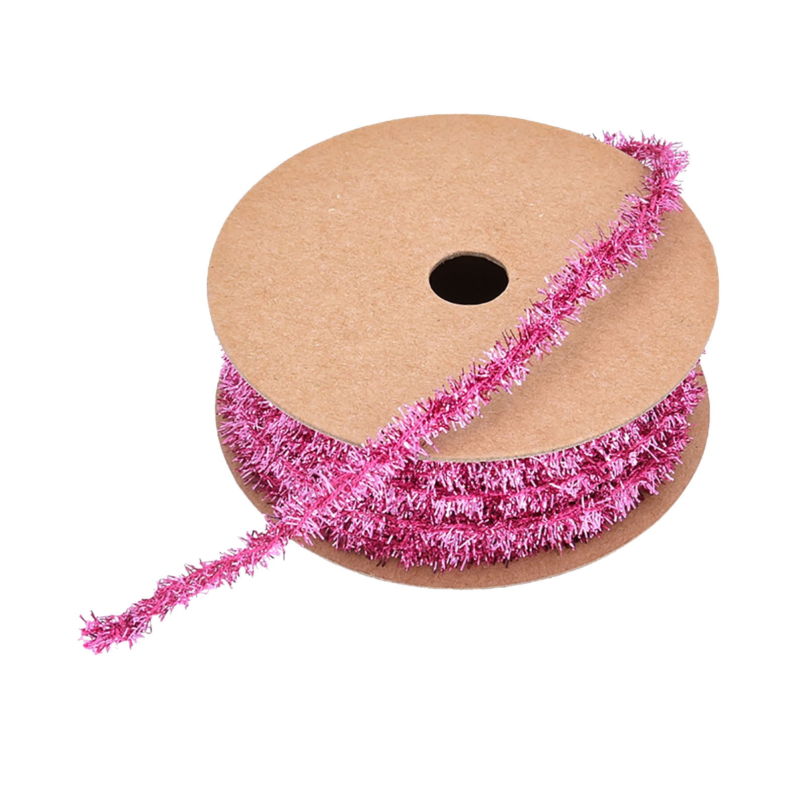 Christmas Wired Ribbon - Glittery Yarn Garland for DIY Gift Wrapping ...