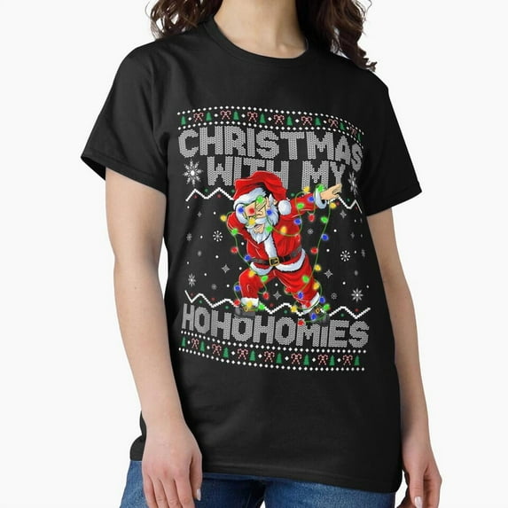 Christmas With My HoHoHomies Funny Dabbing St. Nick Design For A ...