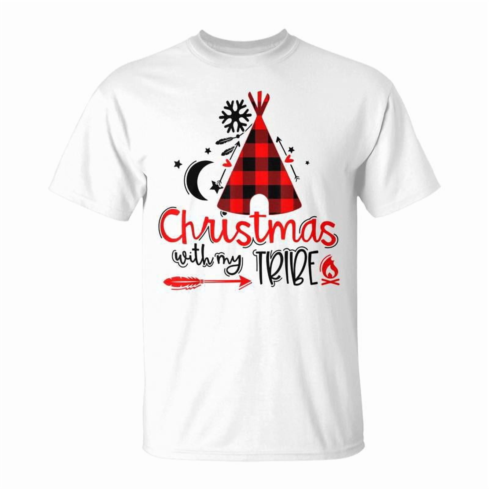 Christmas With My Tribe Red Plaid Family Matching Outfit Men Women ...