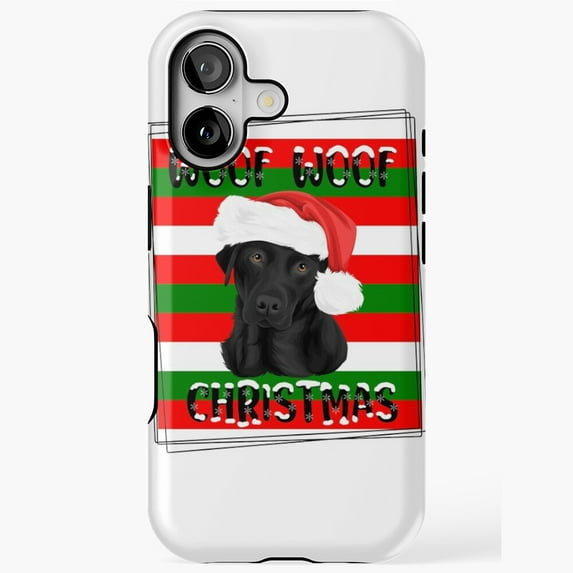 Christmas With The Dog Art Case for iPhone 11 12 13 14 15 16 17 Pro Max ...
