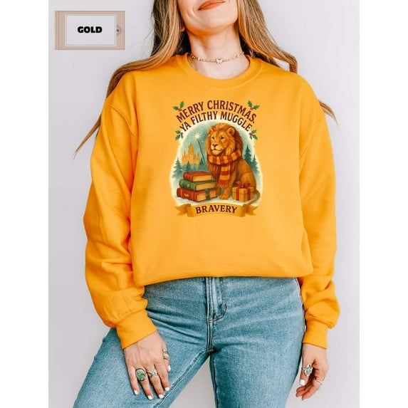 Christmas Wizard Bravery House Sweatshirt, Holiday Magic Crewneck ...