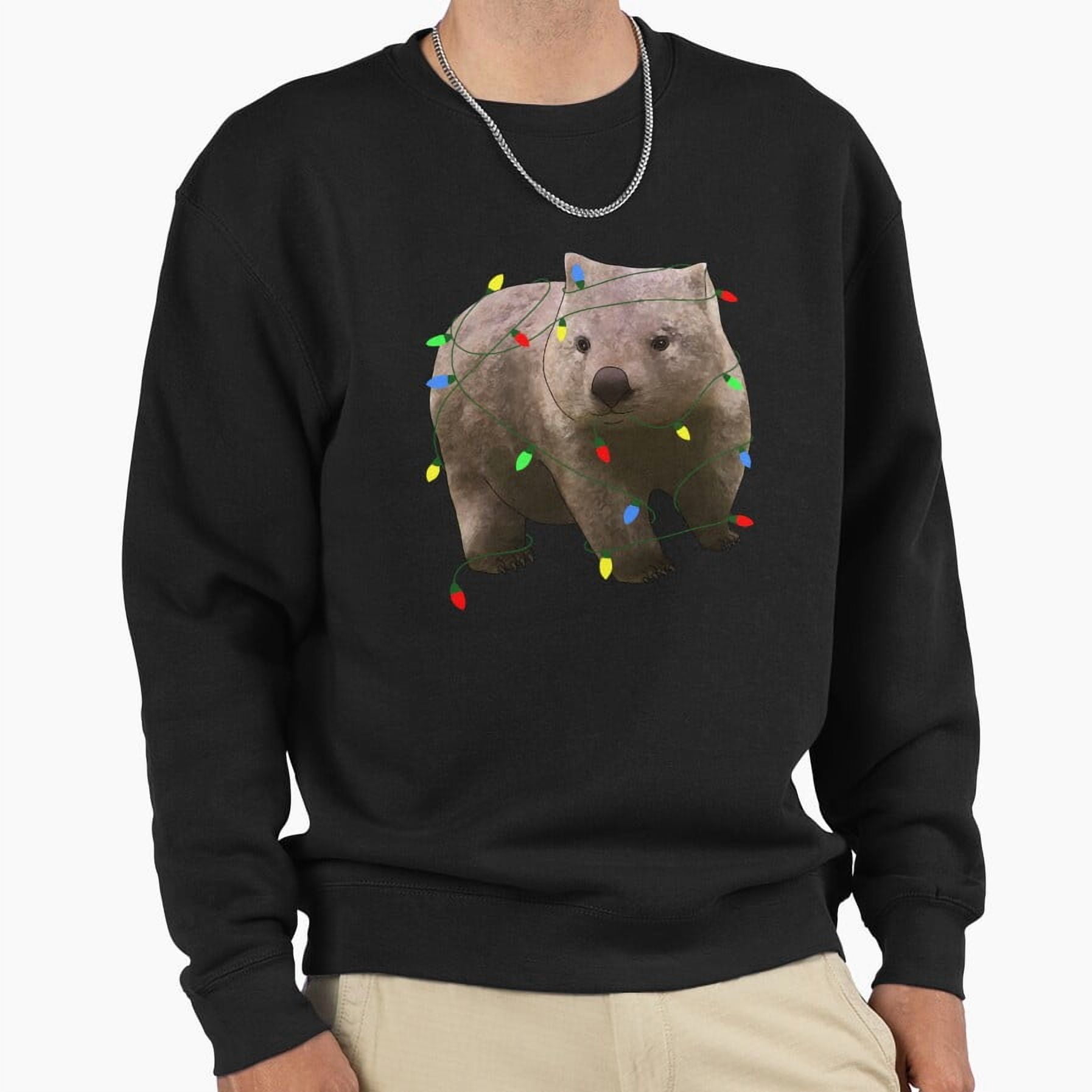 Christmas Wombat Holiday Graphic Unisex Sweatshirt Funny Retro ...