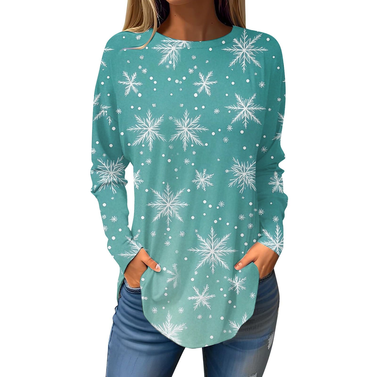 Christmas Womens Long Sleeve Tops Fall Fashion Women's Blouses Merry ...