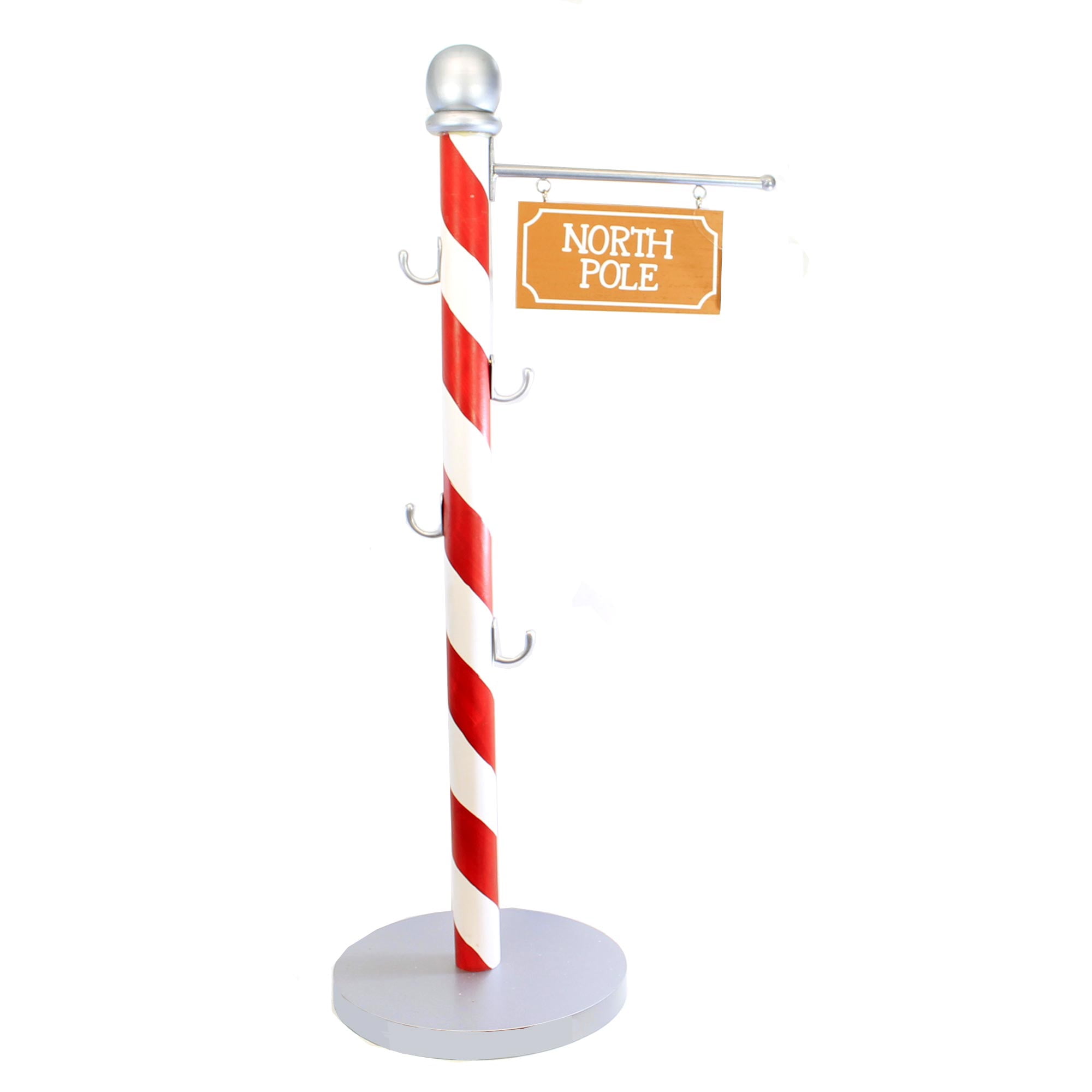 Christmas Wood North Pole Stocking Holder Christmas Stand Sign Hanger ...