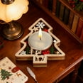 Christmas Wooden Candlesticks Holiday Party Decorations Ambience Table ...