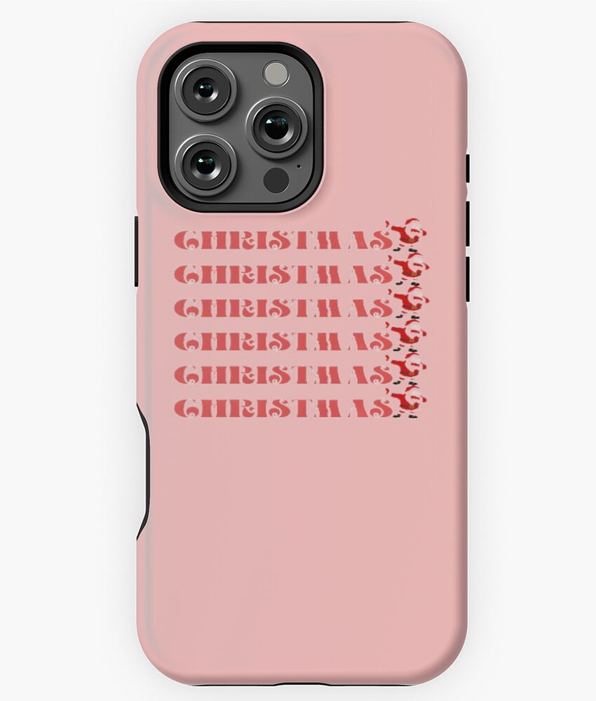 Christmas Word Art Holiday Design Phone Case for iPhone 16 15 14 13 12 ...