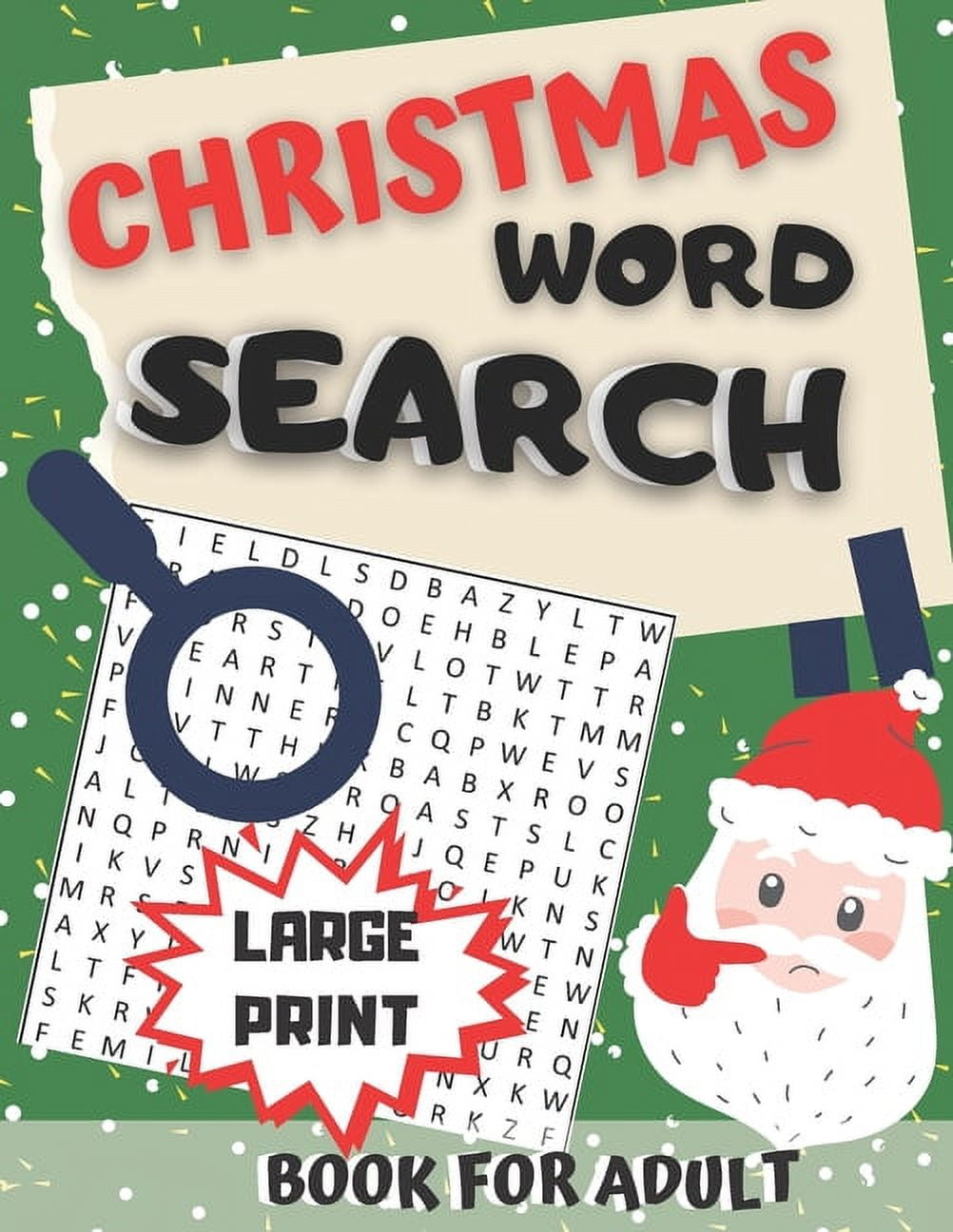 Christmas Word Search Book for Adult Large Print: Jumbo Challenging ...