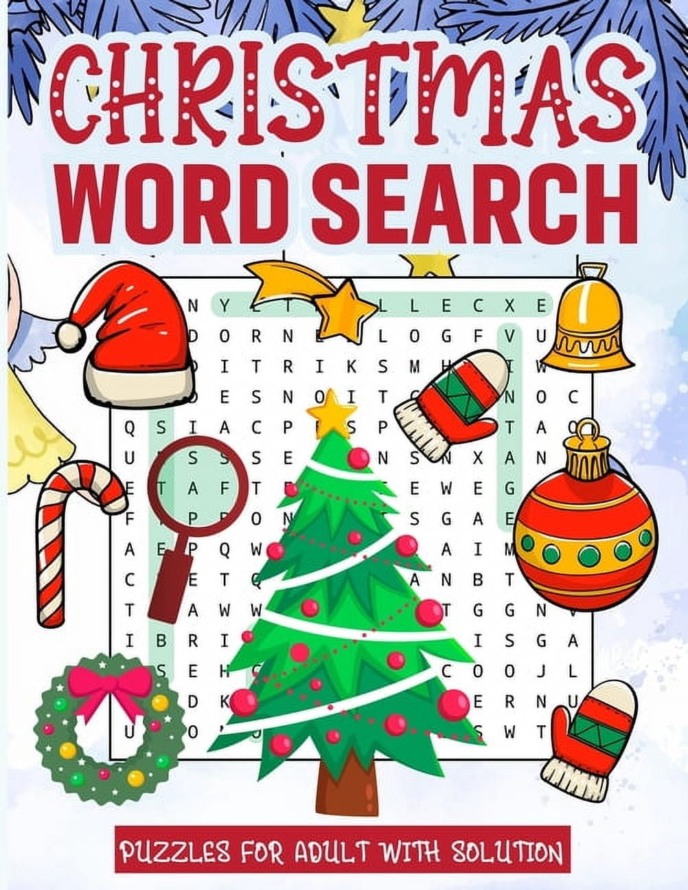 Christmas Word Search Puzzles for Adult with Solution: Challenging ...