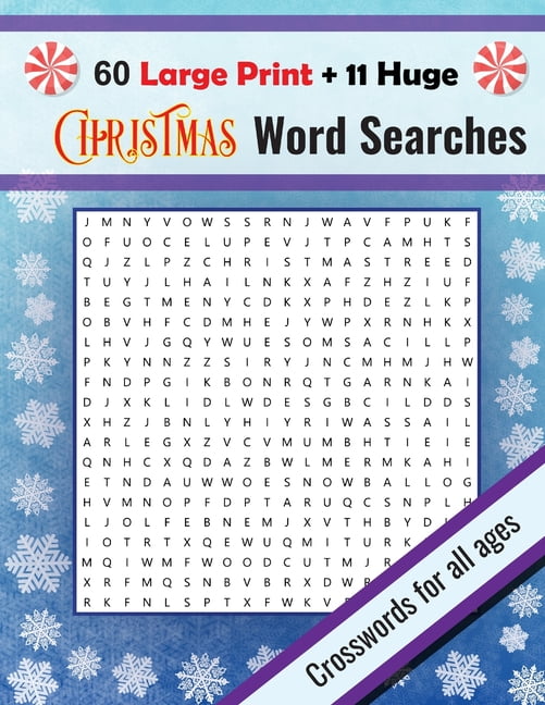 Christmas Word Searches: Large Print + Huge Christmas Themed Crosswords ...