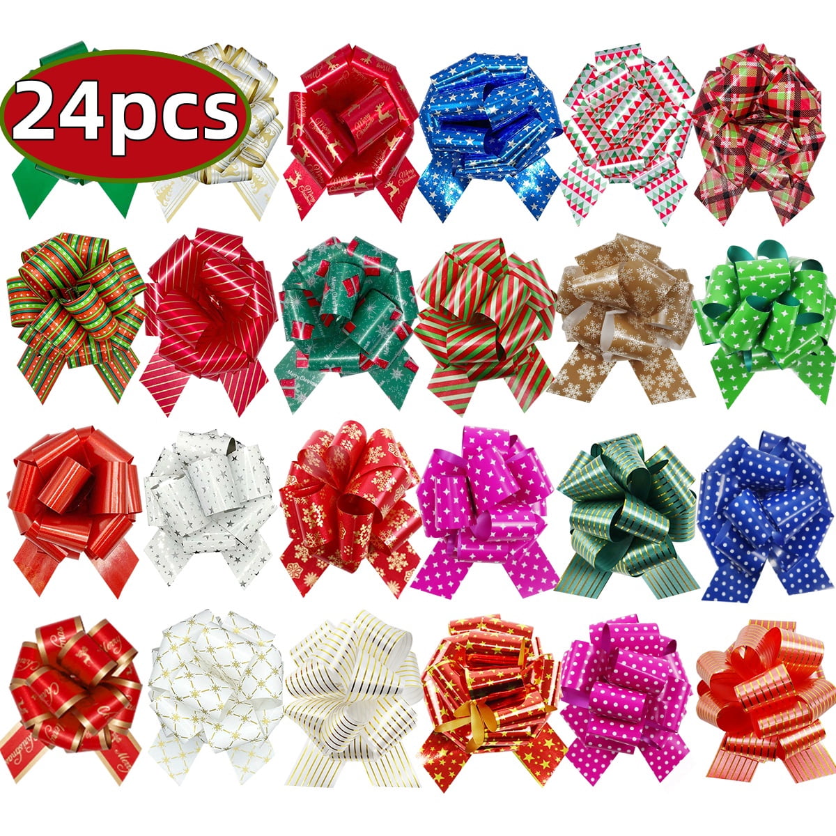 Christmas Gift Bow Christmas Wrap Ribbon Pull Bows 5