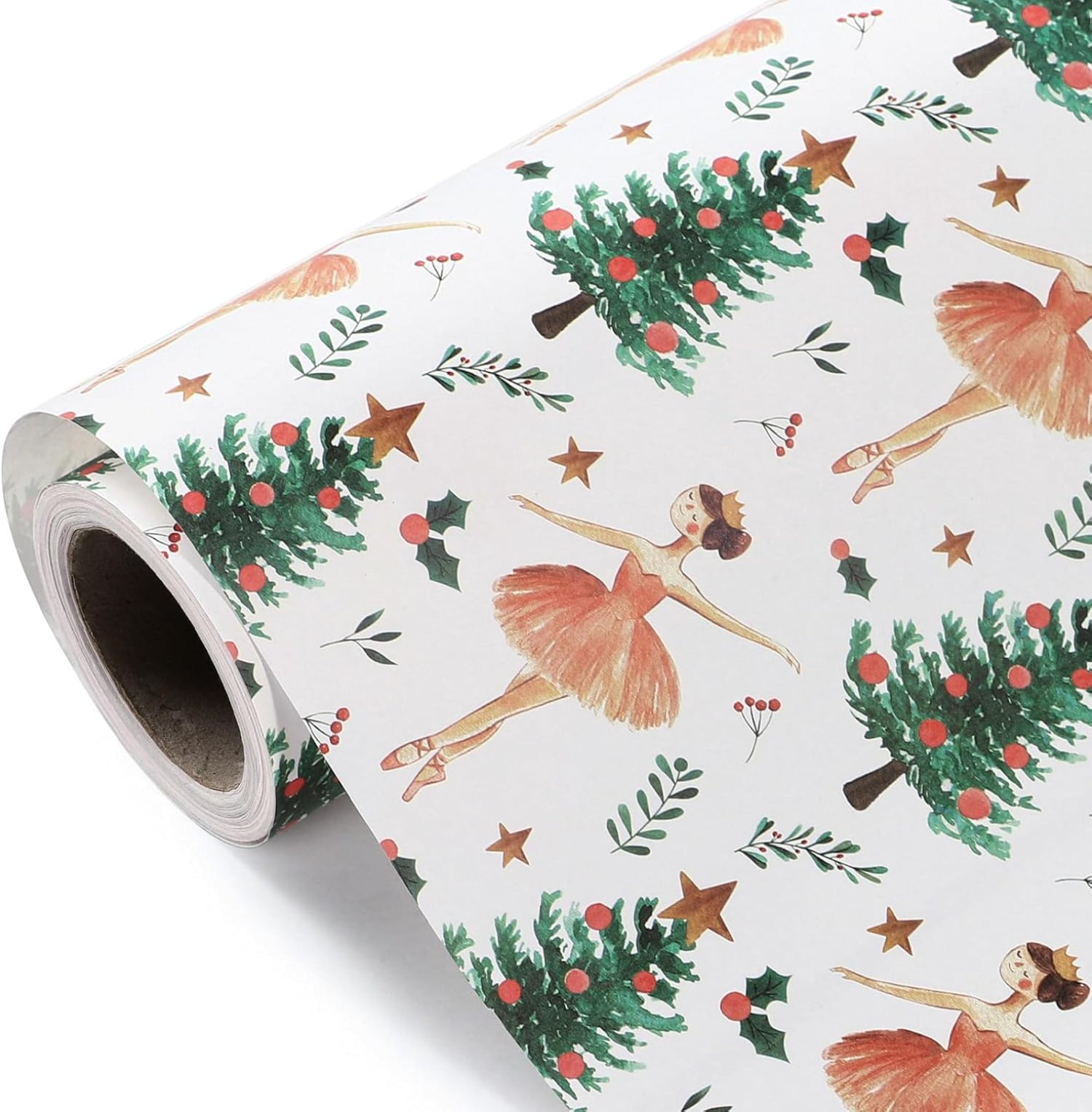 Christmas Wrapping Paper 23x58 Inch Watercolor Elk Winter Forest ...
