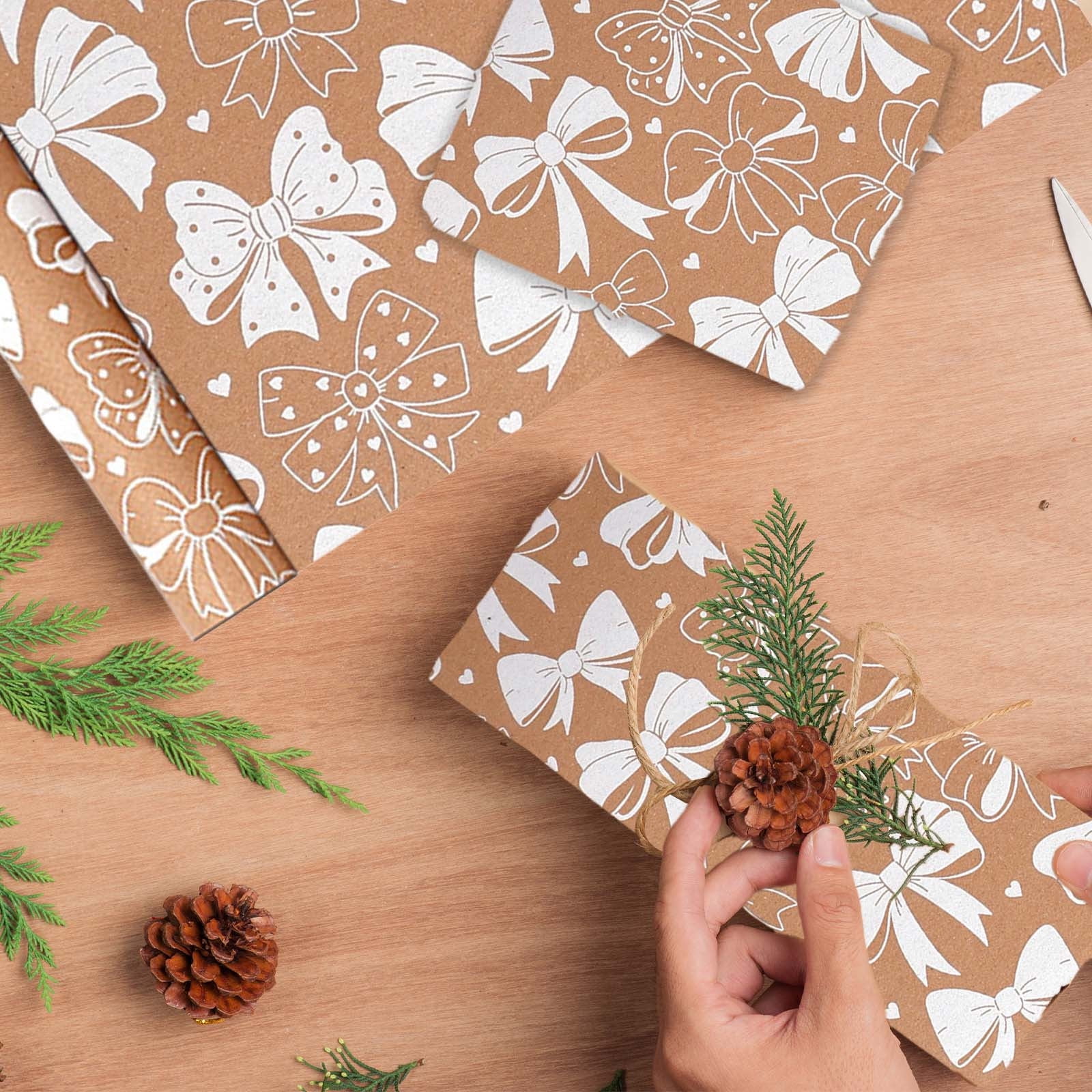 Christmas Wrapping Paper 43x300cm Holiday Gift Wrap Paper Festive ...