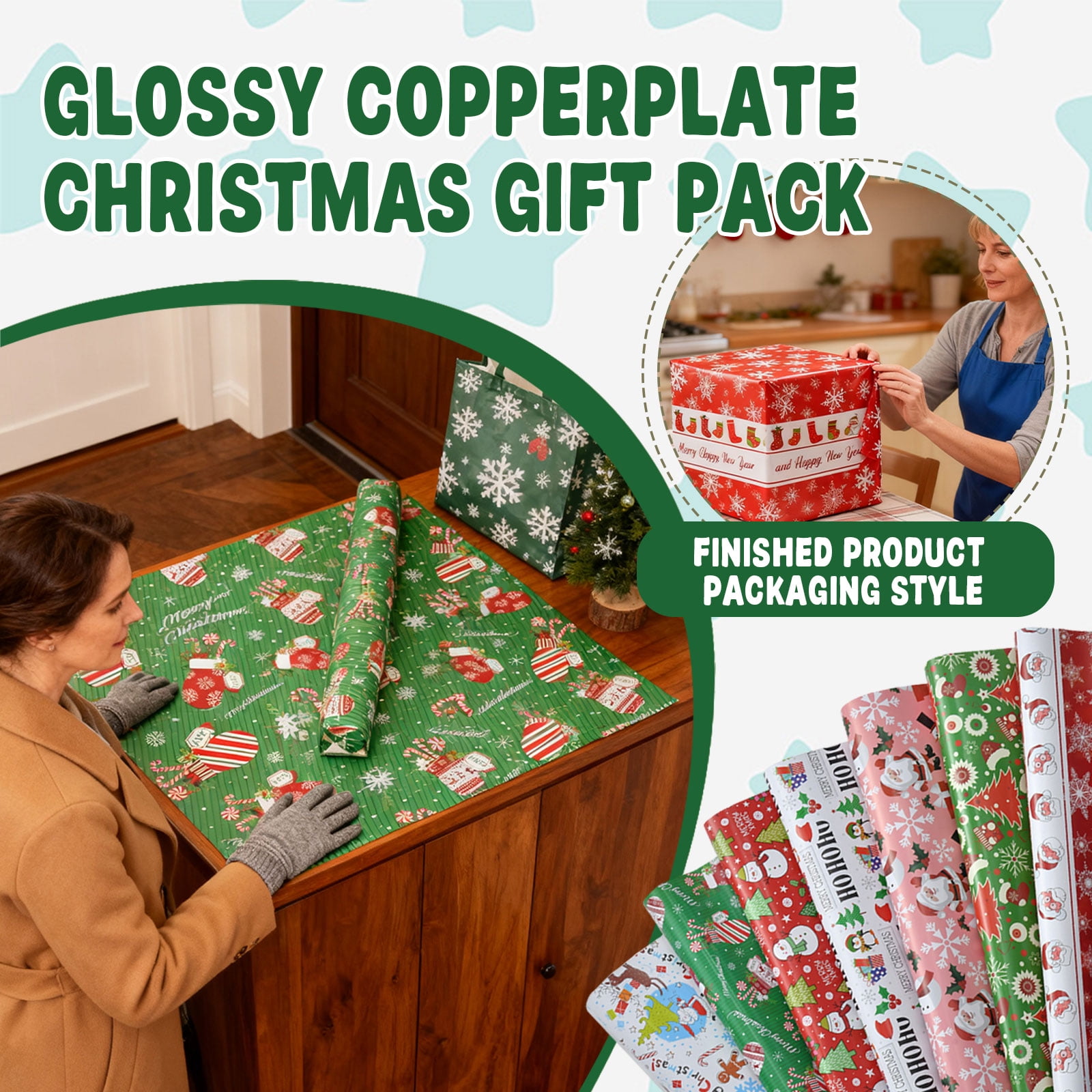 Christmas Wrapping Paper Folded,Papercraft Snowmen, Candy Canes, Tree ...