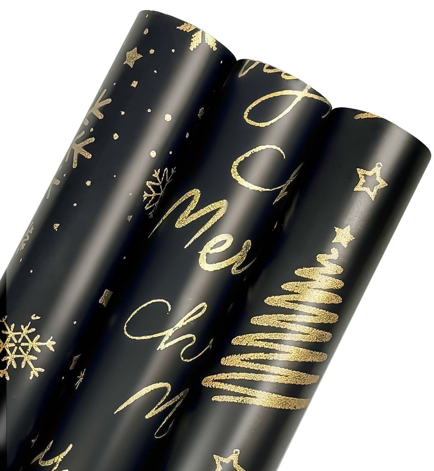 Christmas Wrapping Paper, Gift Wrapping Paper, 17" x 120" Per Roll, 3 ...
