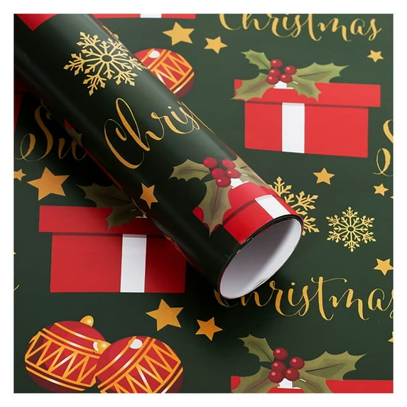 Christmas Wrapping Paper Premium Christmas Wrapping Paper Roll with ...