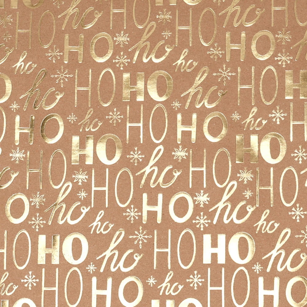 Christmas Wrapping Paper Roll Xmas Hot Foil Stamping Pattern Kraft ...