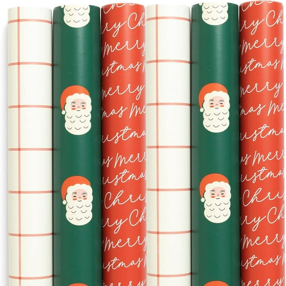 Christmas Wrapping Paper Rolls, Premium Matte Gift Wrap, 30” x 168 ...