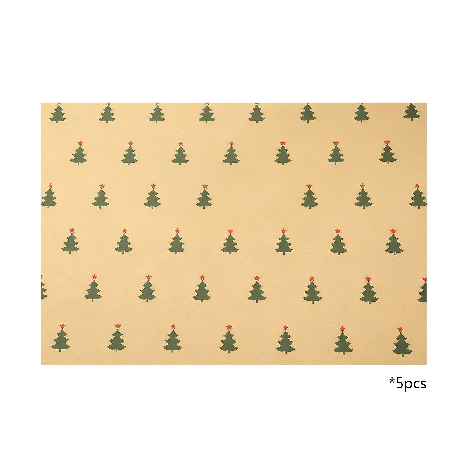Christmas Wrapping Paper Set, 5pcs Decorative Kraft Paper, Vintage ...