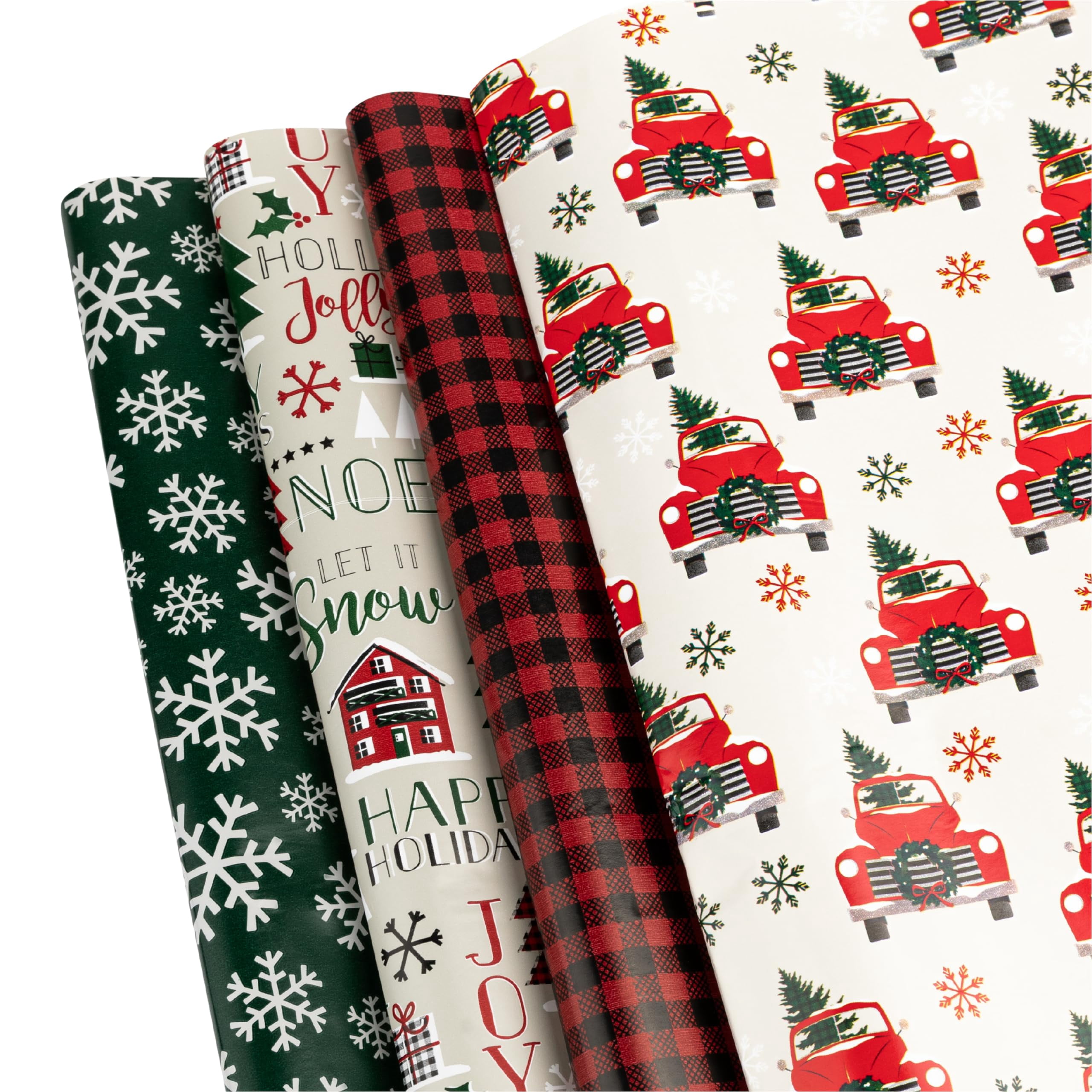 Christmas Wrapping Paper Sheets- 20 Precut Sheets Christmas Gift Wrap ...
