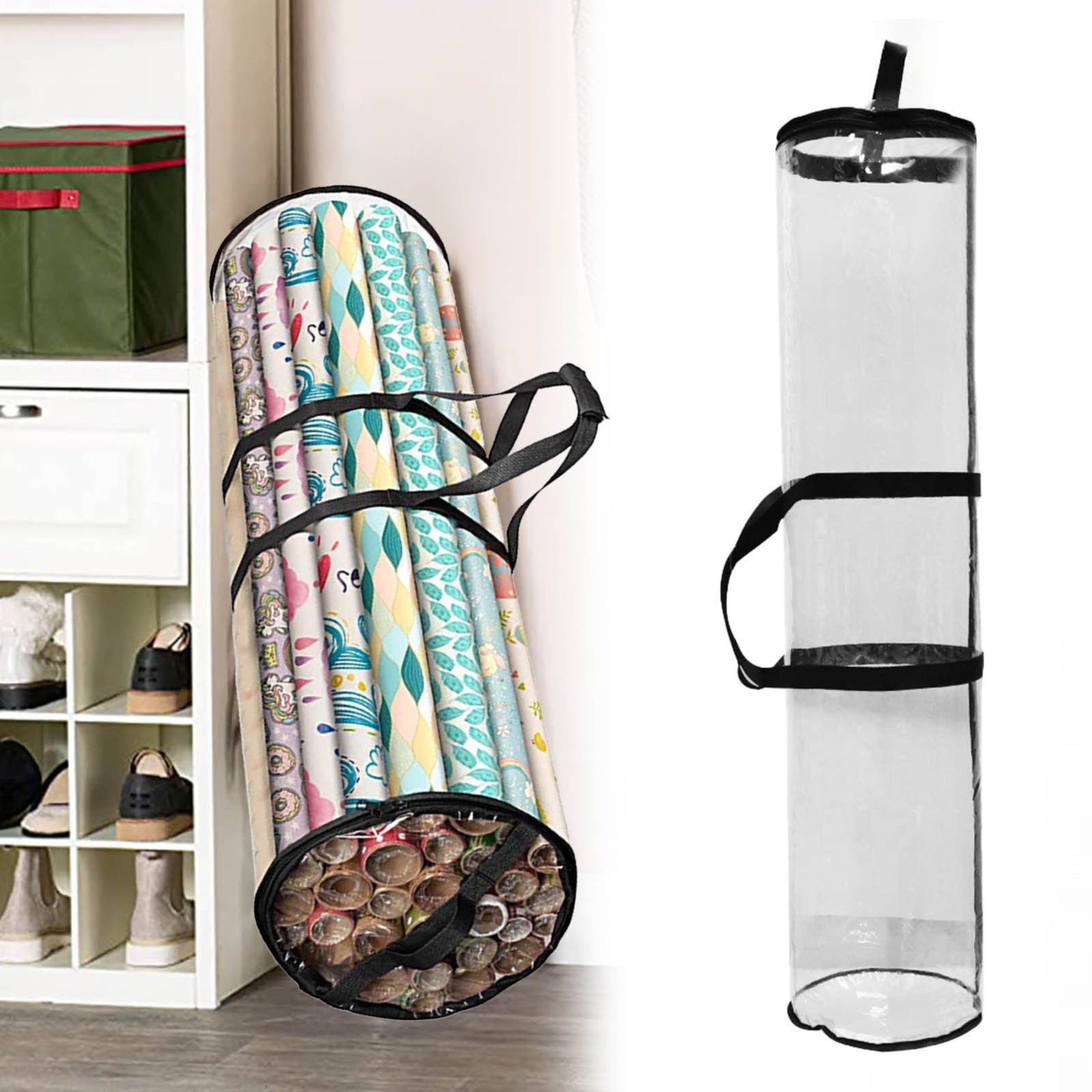Christmas Wrapping Paper Storage Bag Wrapping Paper Storage Containers ...