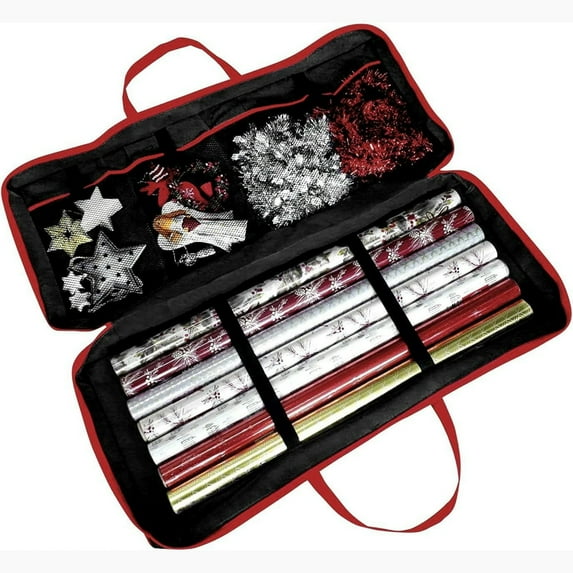 Christmas Wrapping Paper Storage Containers with Reinforced Handles ...