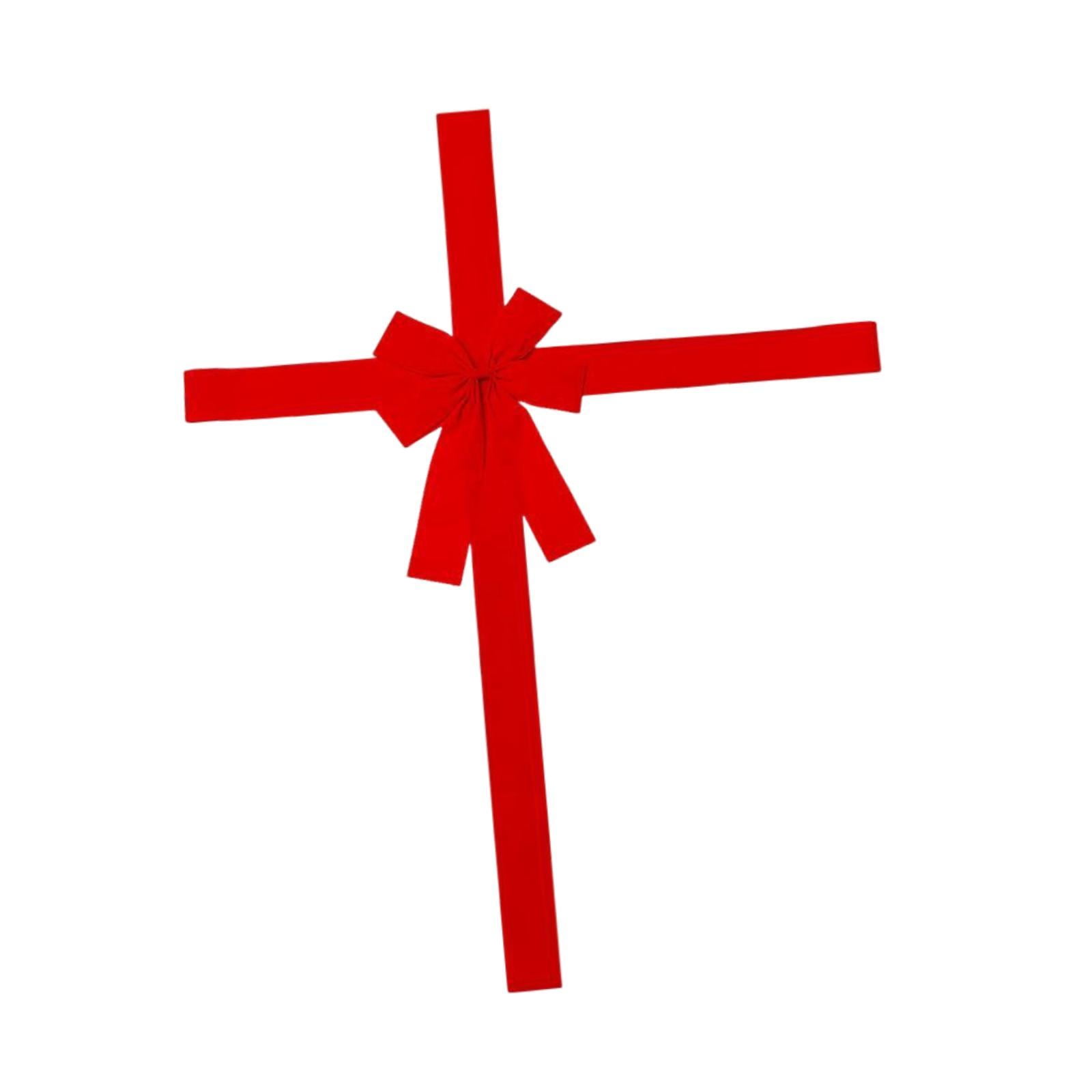 Christmas Wreath Bow Red Big Ornament Cabinet Ribbon Bow Xmas Tree Bow ...