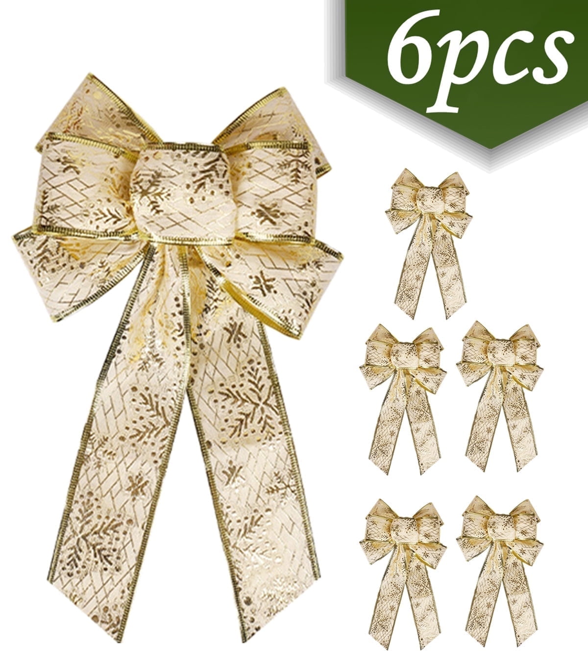 Kabuer Christmas Wreath Bows, Gold Velvet Tree Ornaments, Gift Wrapping ...