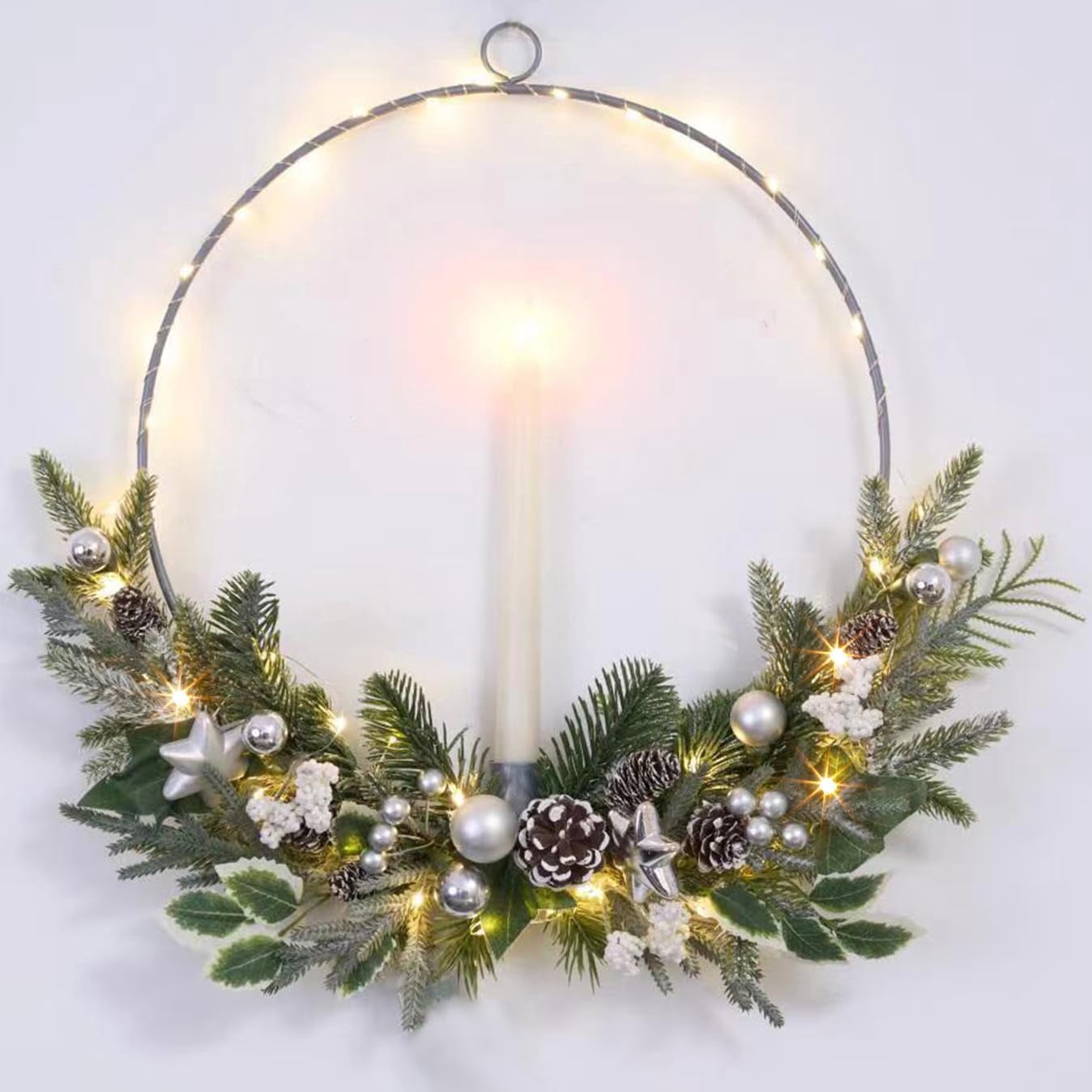 Christmas Wreath Decor -18inch Christmas Pink Wreaths for Front Door ...