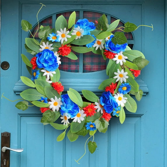 Christmas Wreath,Fresh Little Speed Flower Circle Gate Hanging Festival ...