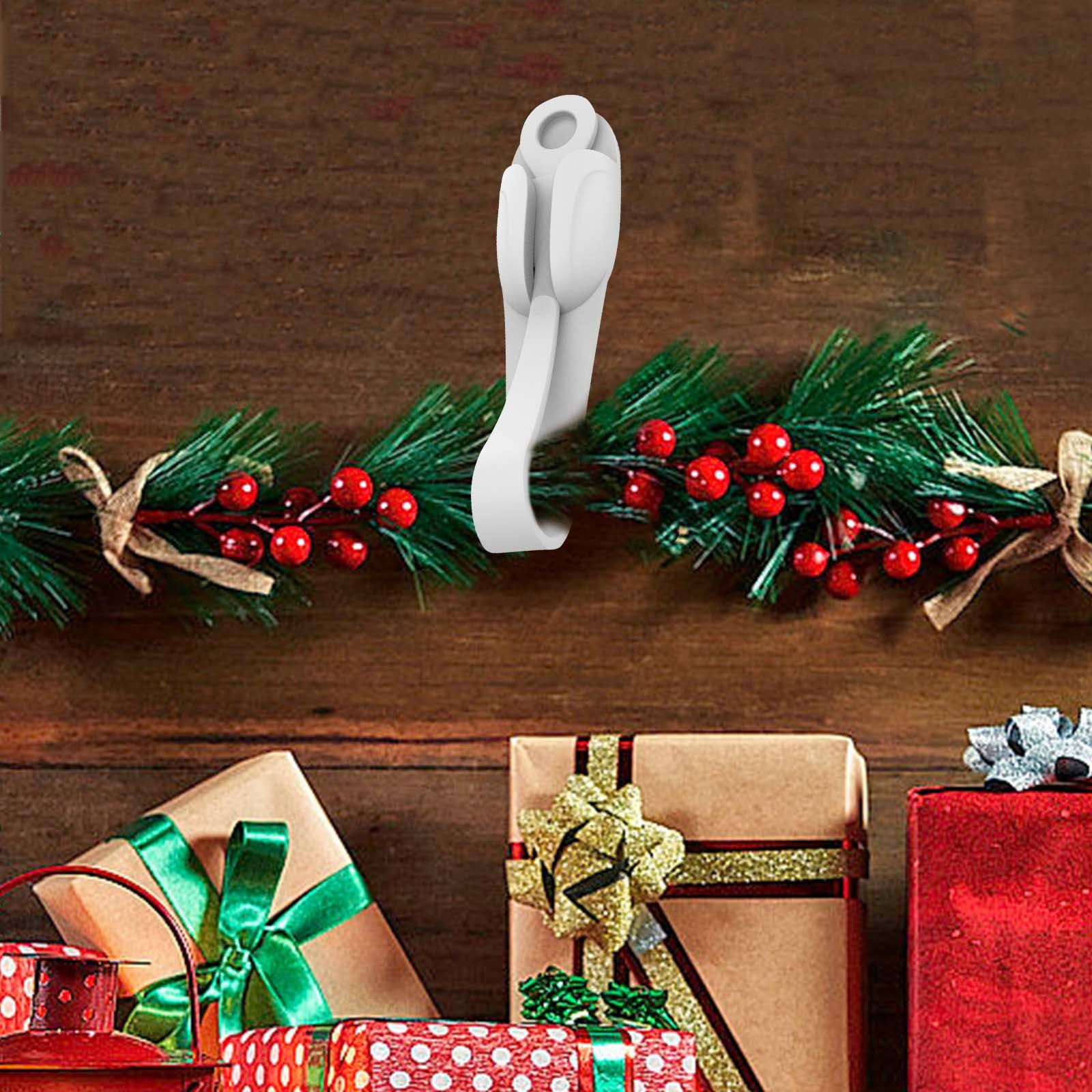 Christmas Wreath Hanger, Stocking Hanger for Fireplace, Reusable ...