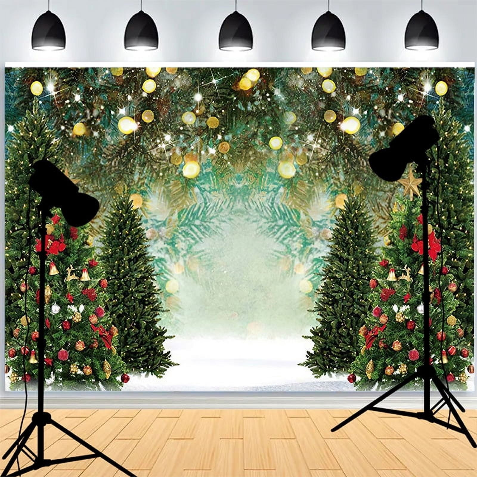 Christmas Wreath Large Window Xmas ration Background Warmth Living Room ...