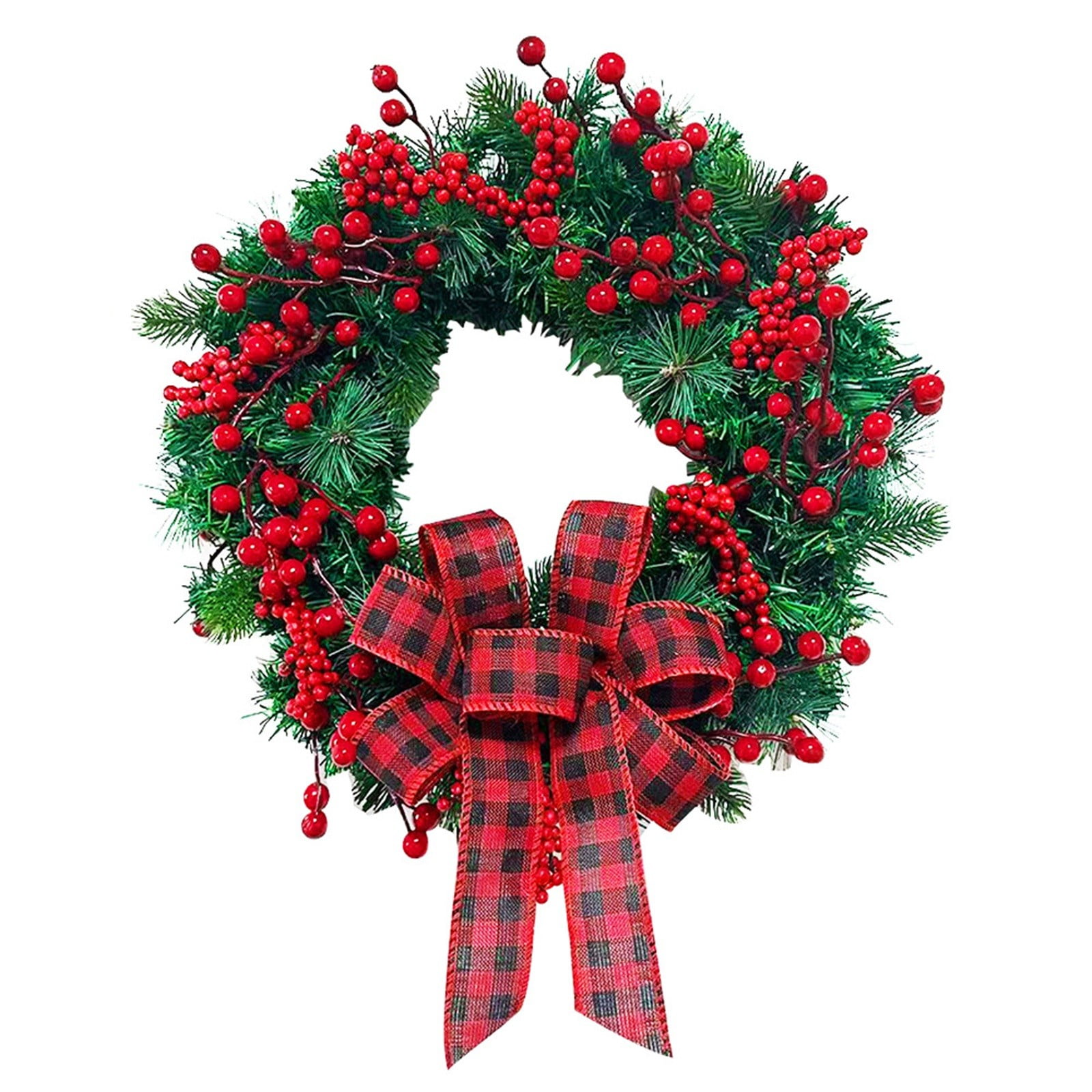 Christmas Wreath Leaf And Berry Decoration Garland, Wall Door Window ...