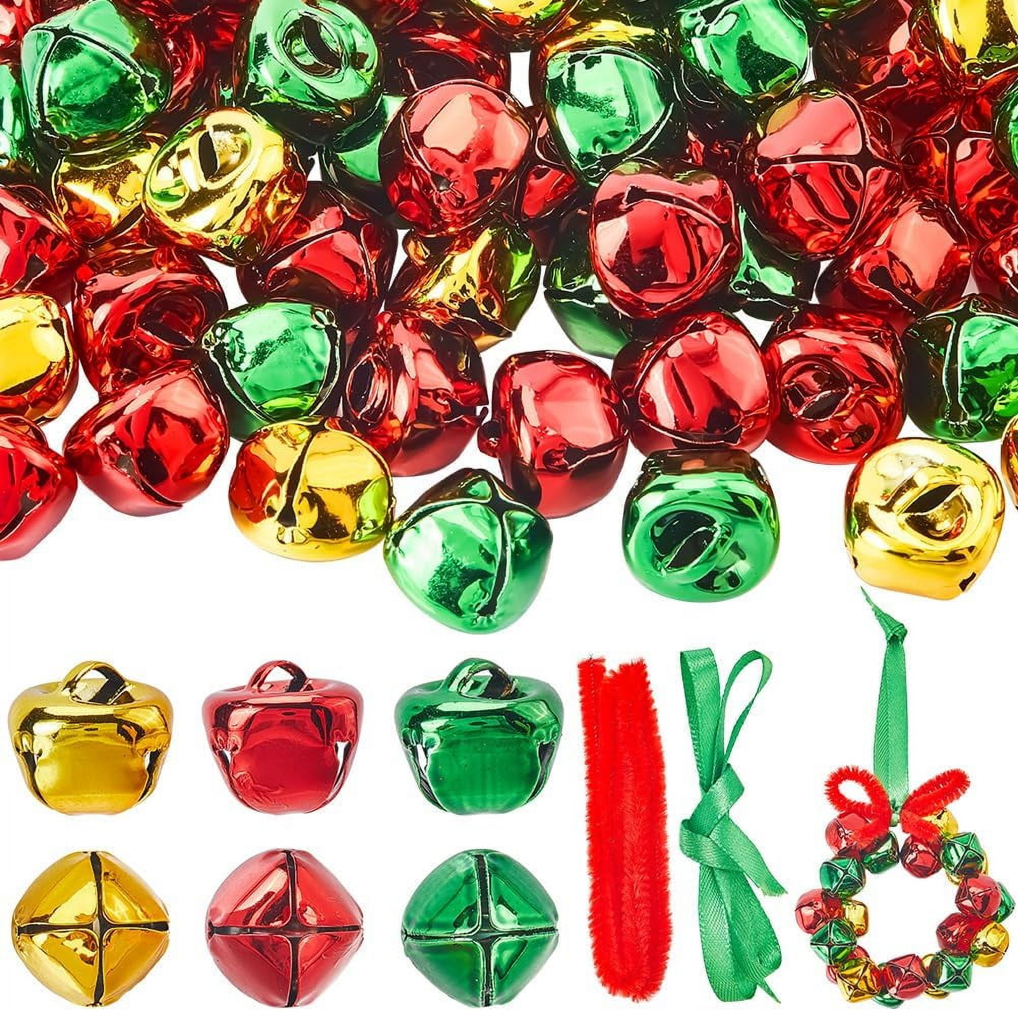 Christmas Wreath Making Kits Jingle Bell Wreath Ornaments Red Green ...