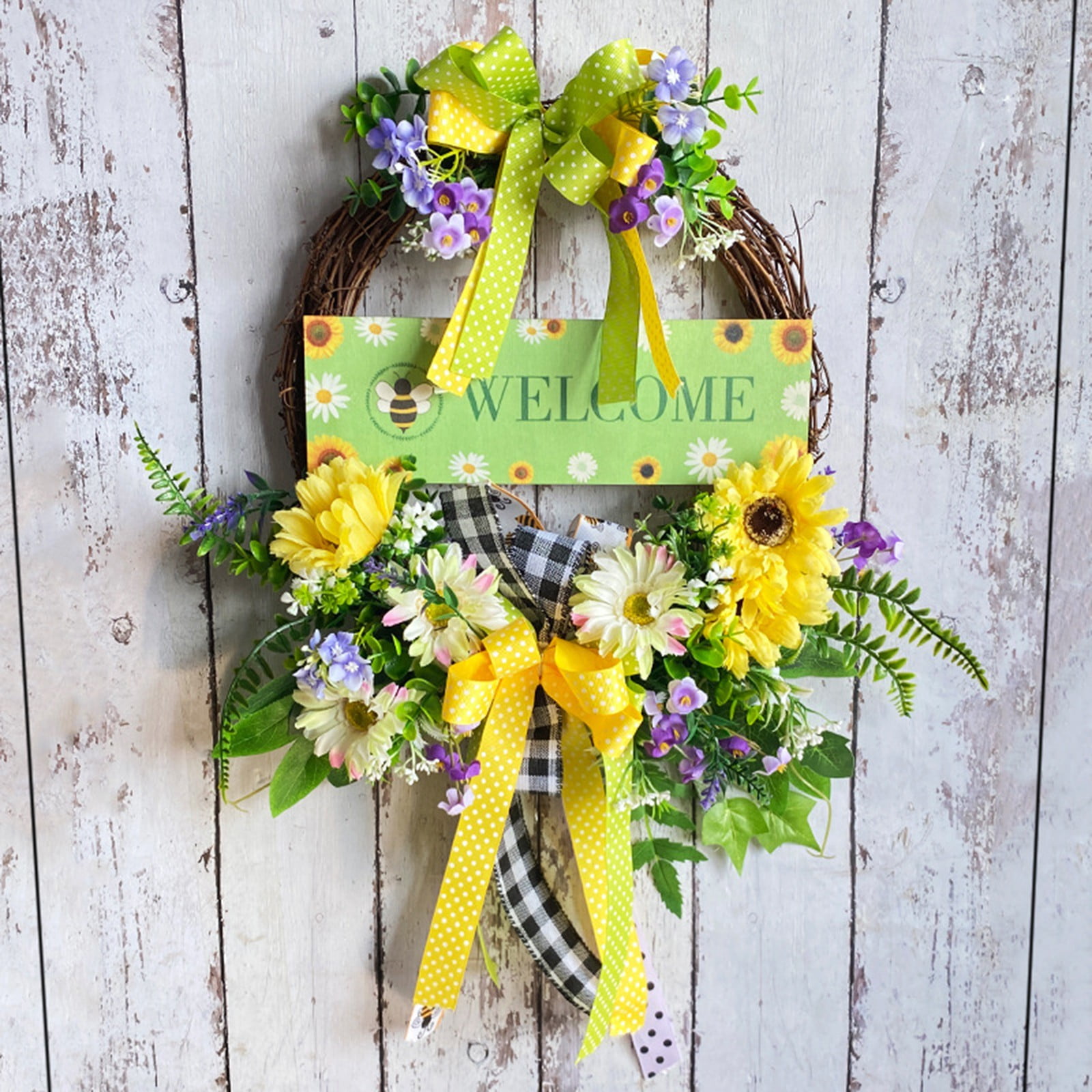 Christmas Wreath,Spring Wreaths For Front Door Artificial Summer Door ...
