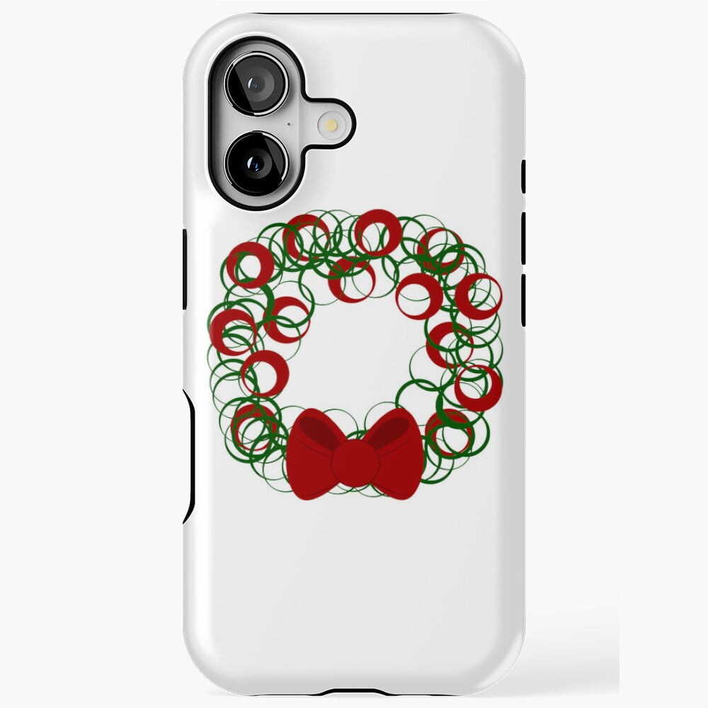 Christmas Wreath Traditional Case for iPhone 11 12 13 14 15 16 17 Pro ...