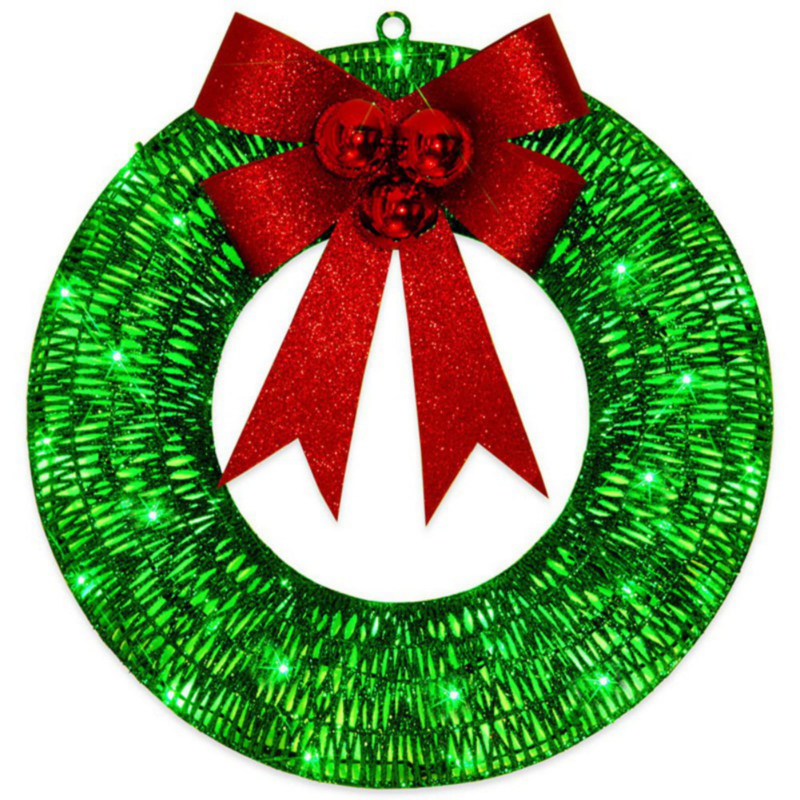 Christmas Wreaths for Front Door, 20 Inch LED Light Strip Wreath ...