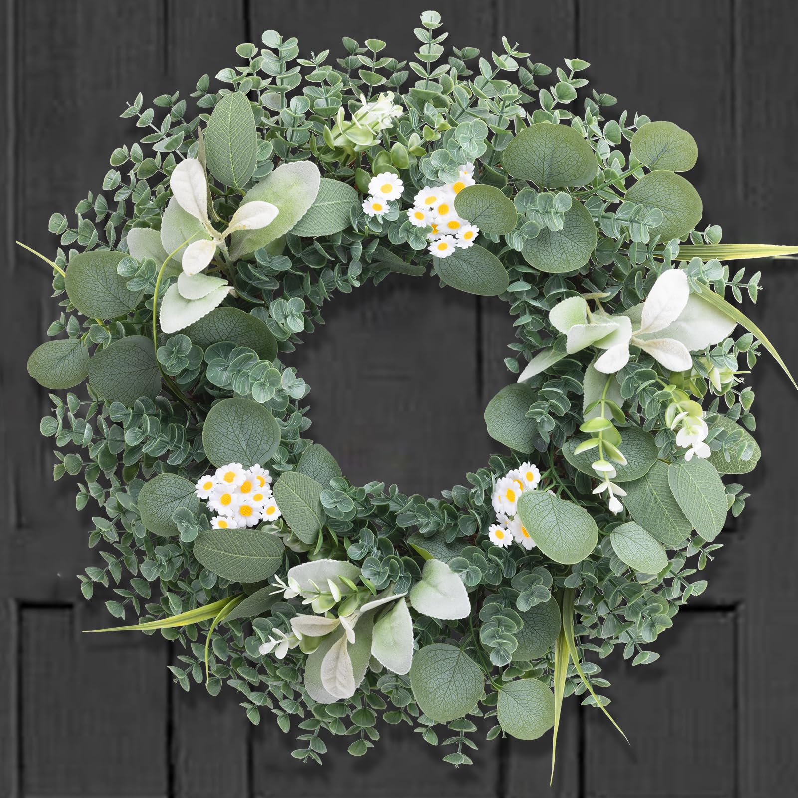 Christmas Wreaths for Front Door, Eucalyptus Greenery Wreath, Summer ...