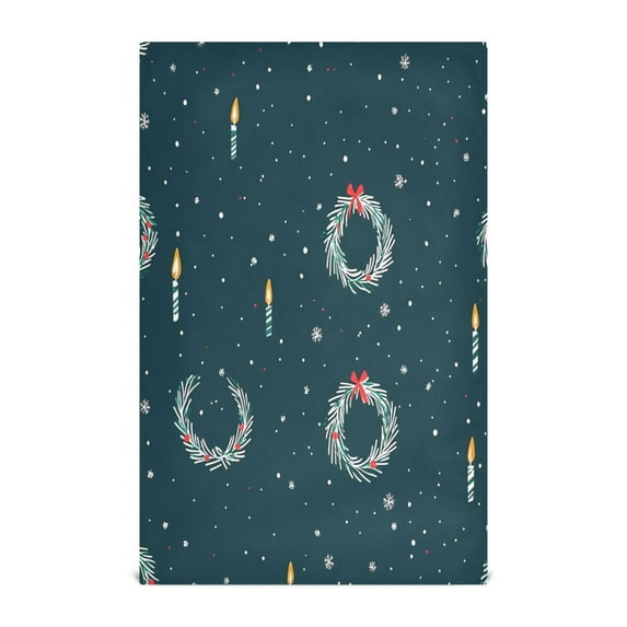 Christmas Wreaths Kitchen Towels Dishcloth Decorative Waffle Towels ...