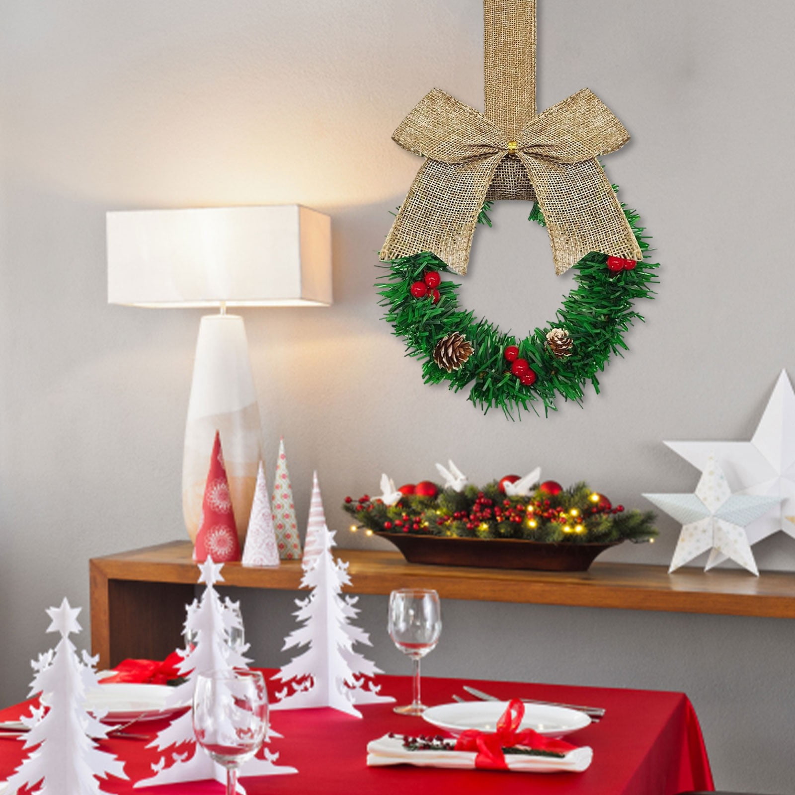 Christmas Wreaths Set Verdsylv 6-Pack Small Christmas Wreaths with ...