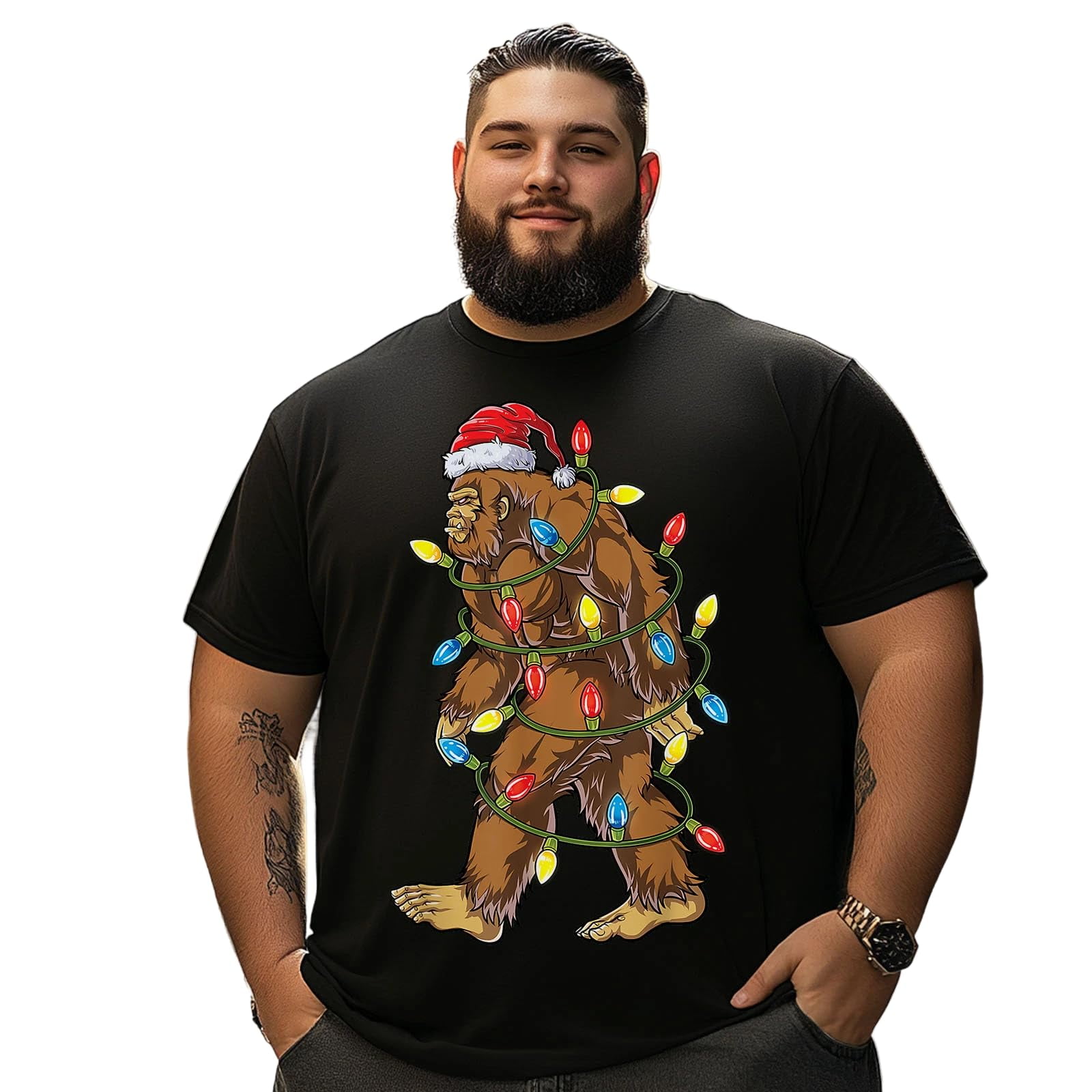 Christmas Xmas Shirts for Men Big and Tall T Shirts Graphic Santa ...