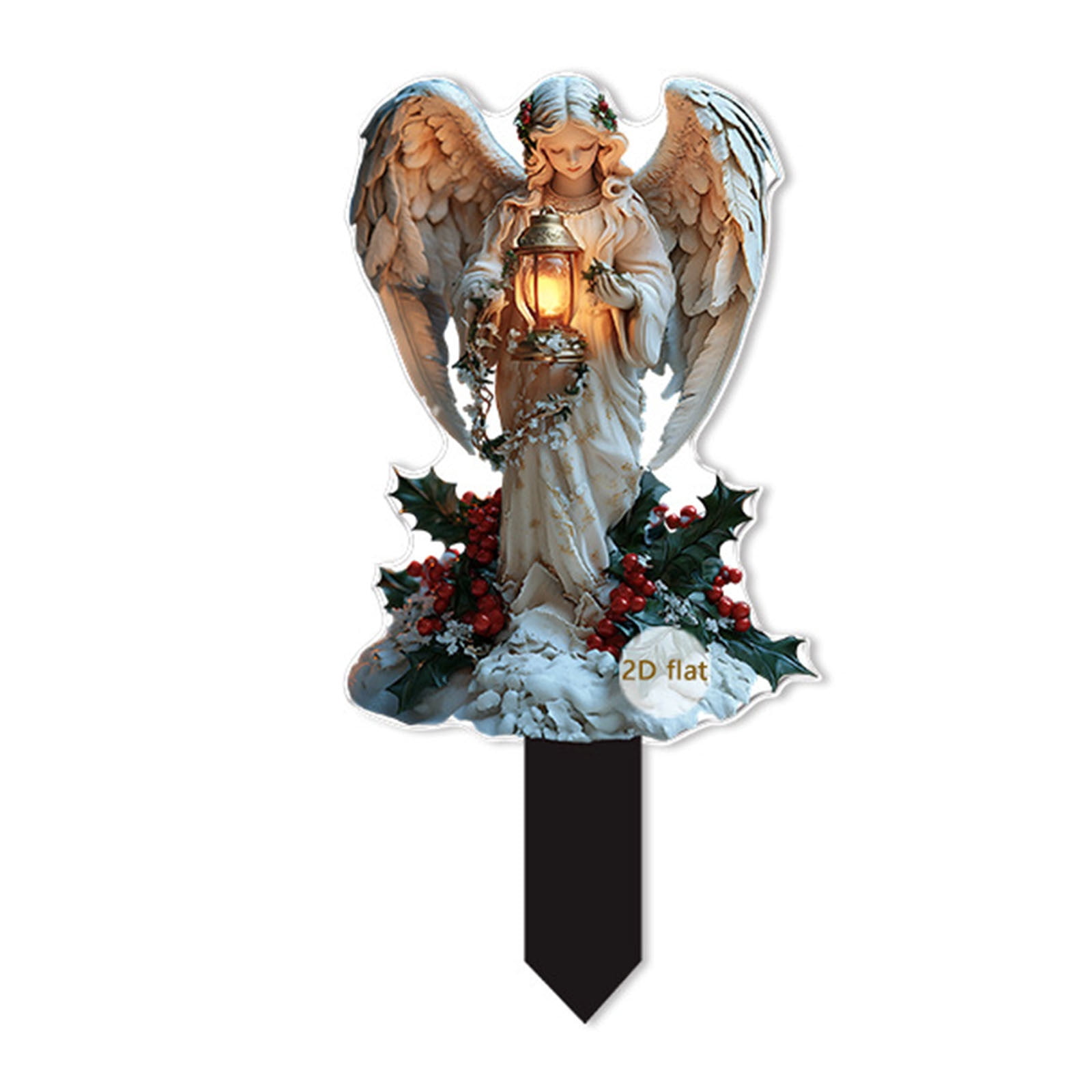 Christmas Yard Stakes 2D Acrylic With Lantern Festive Outdoor Decor For ...