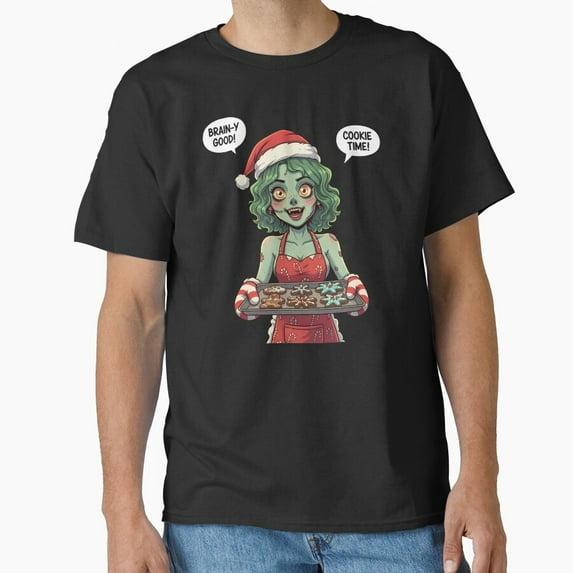 Christmas Zombie Baker, Funny Undead Holiday Horror Cooking Design ...