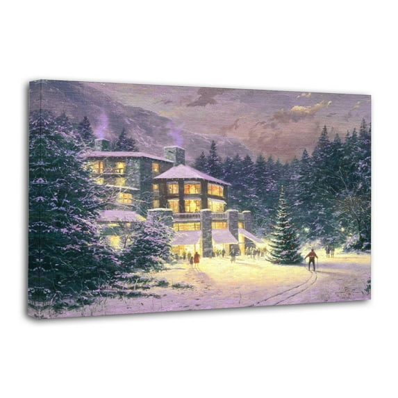 Christmas at The Ahwahnee Canvas Poster Wall Art Picture Prints Hanging ...