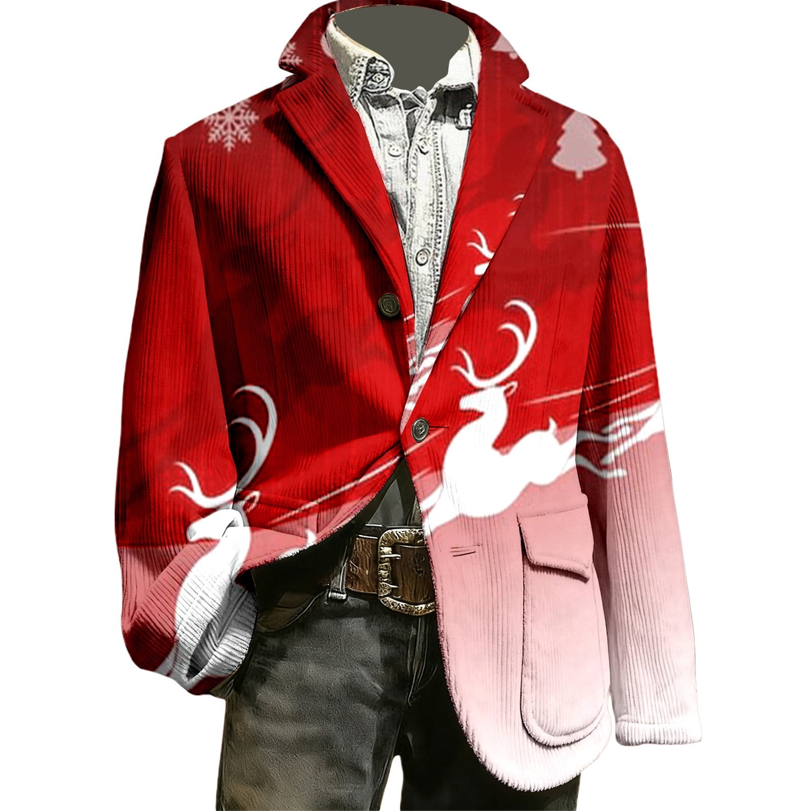 Christmas blazer for men Corduroy Jacket For Holiday Parties And Formal ...