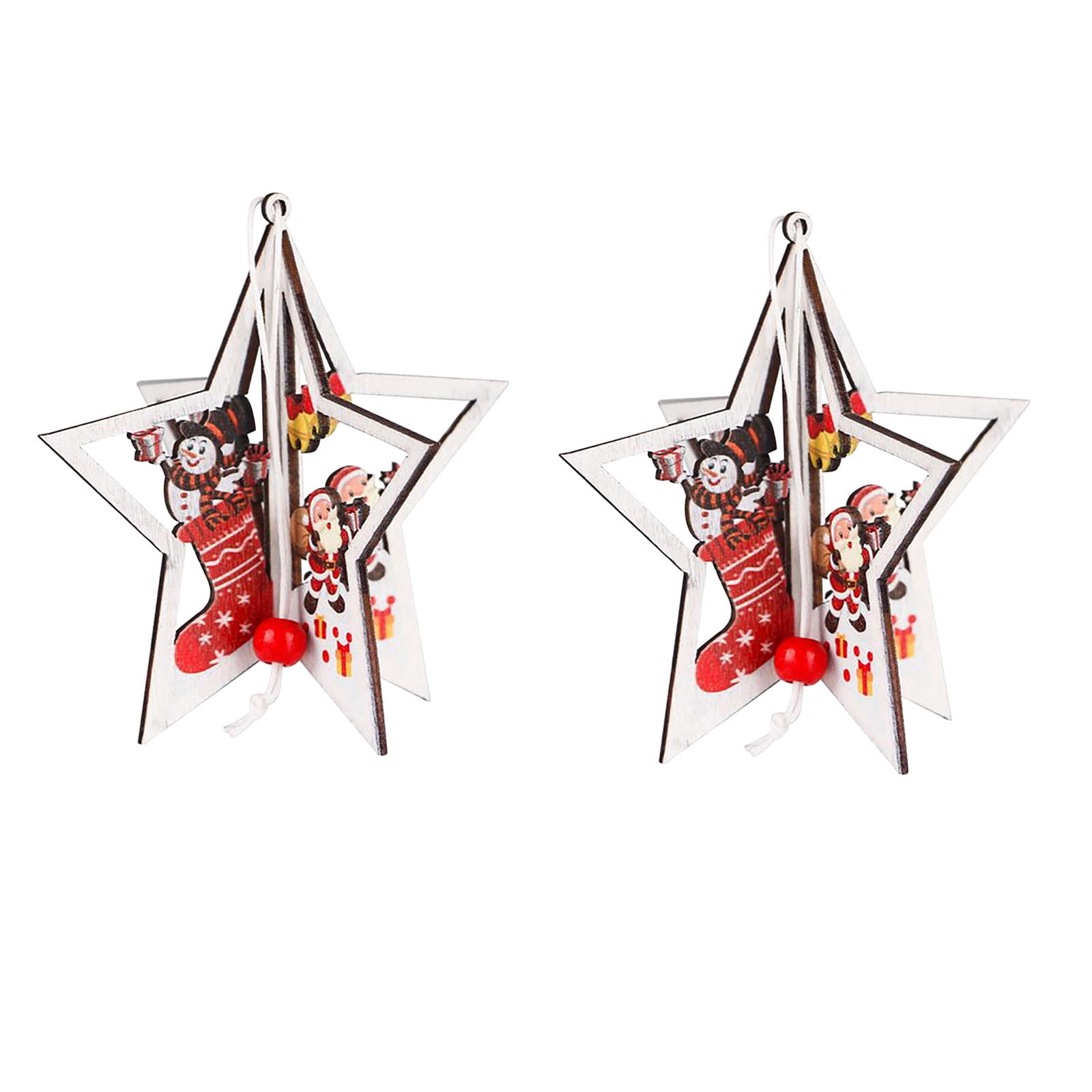 Christmas clearance Uscallm Christmas Wooden Hollow Christmas Tree Home ...