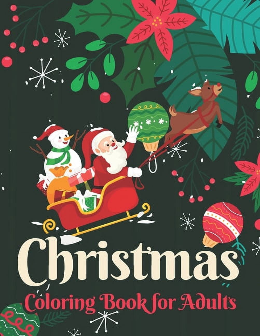 Christmas coloring book for adults: Easy & Big Coloring Books Adults ...