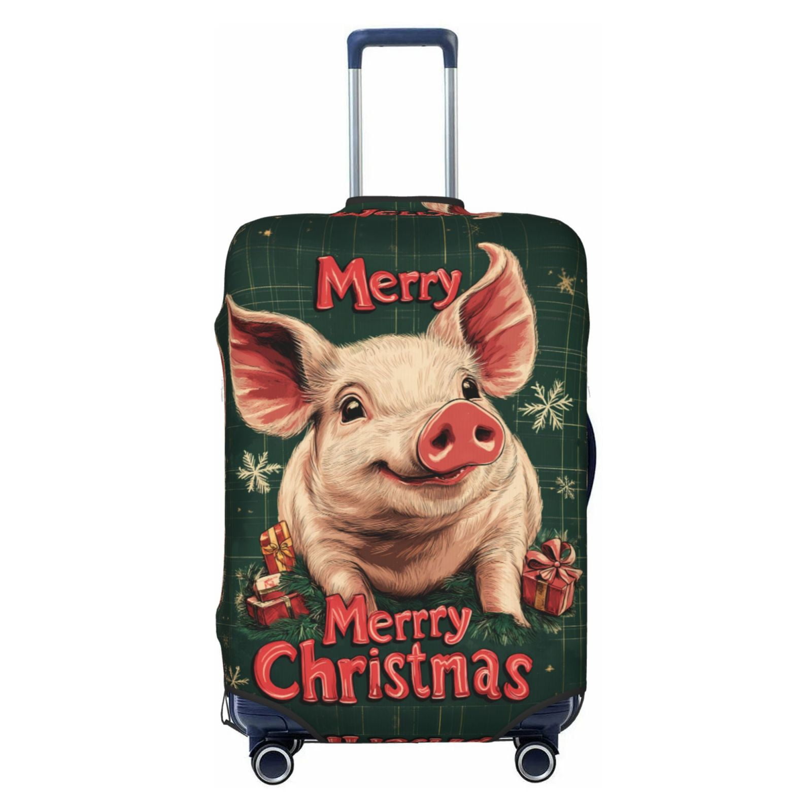 Christmas cute Pig Travel Luggage Cover Protector - Anti-Scratch ...