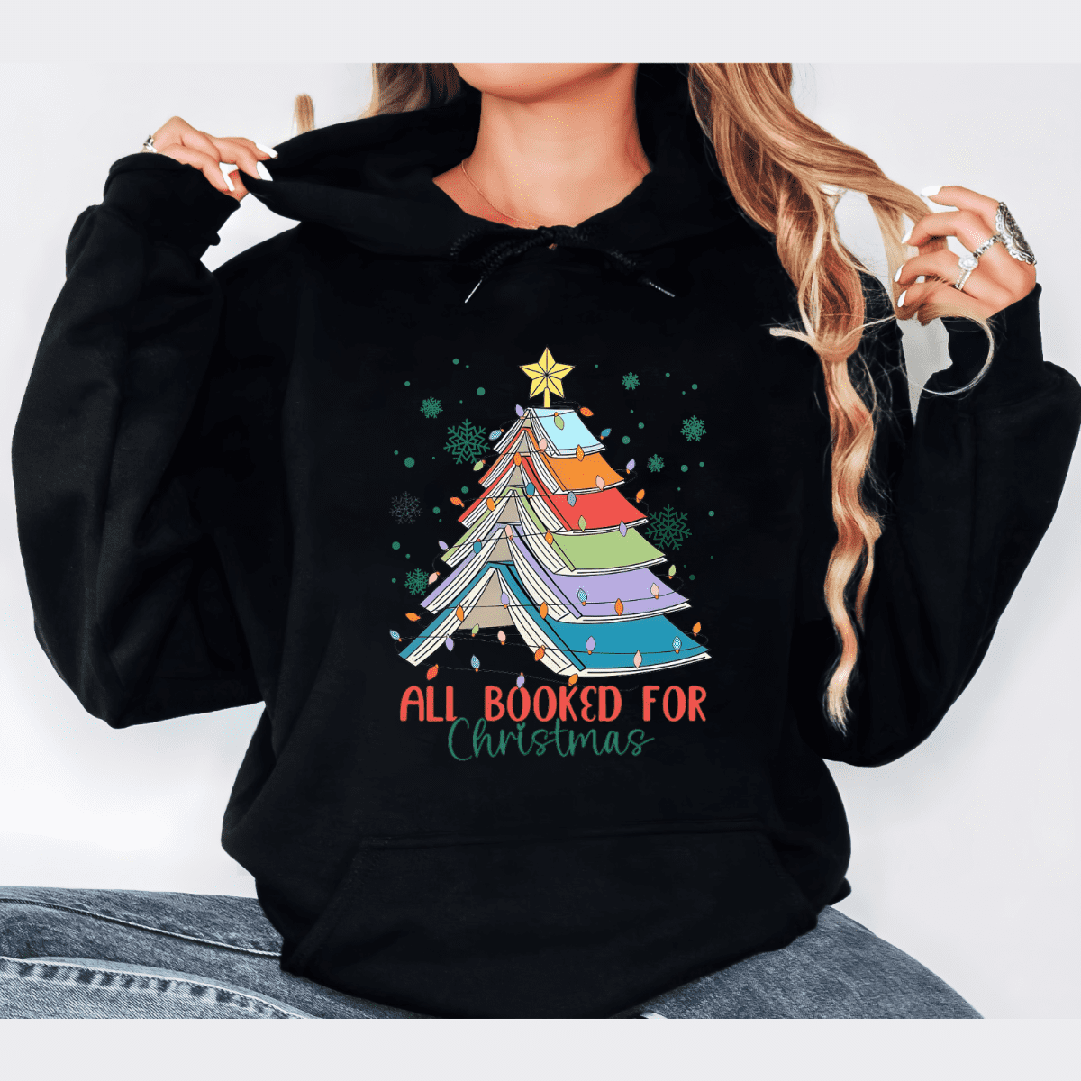 Christmas cute book with star and snowflake patterns, cotton ...