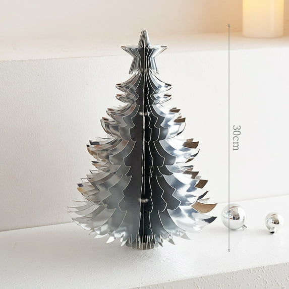 Christmas decorations origami Christmas tree desktop ornaments red mini ...